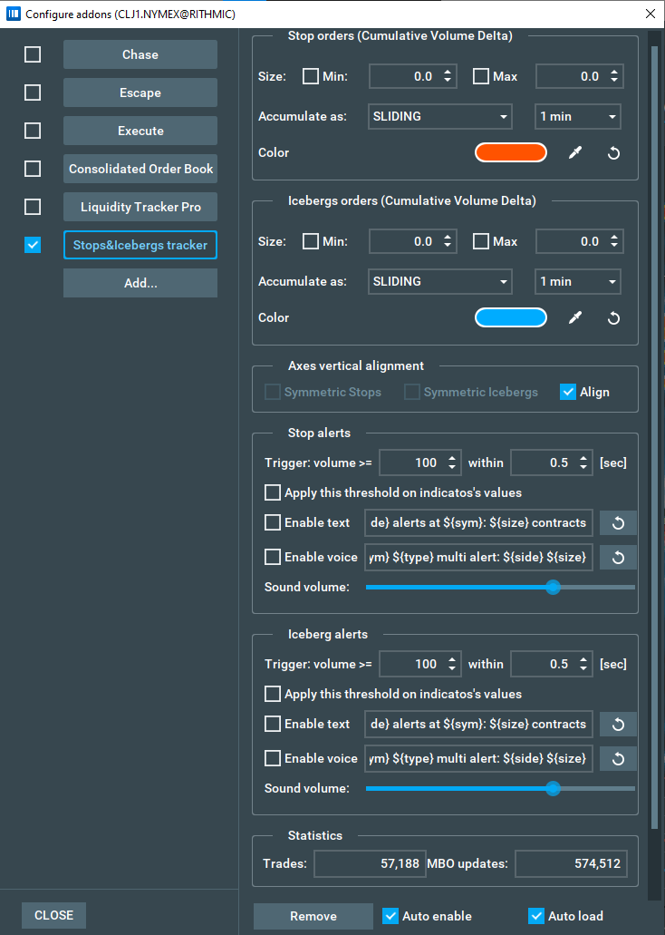 Bookmap's Stops & Icebergs Sub-Chart with MBO Data